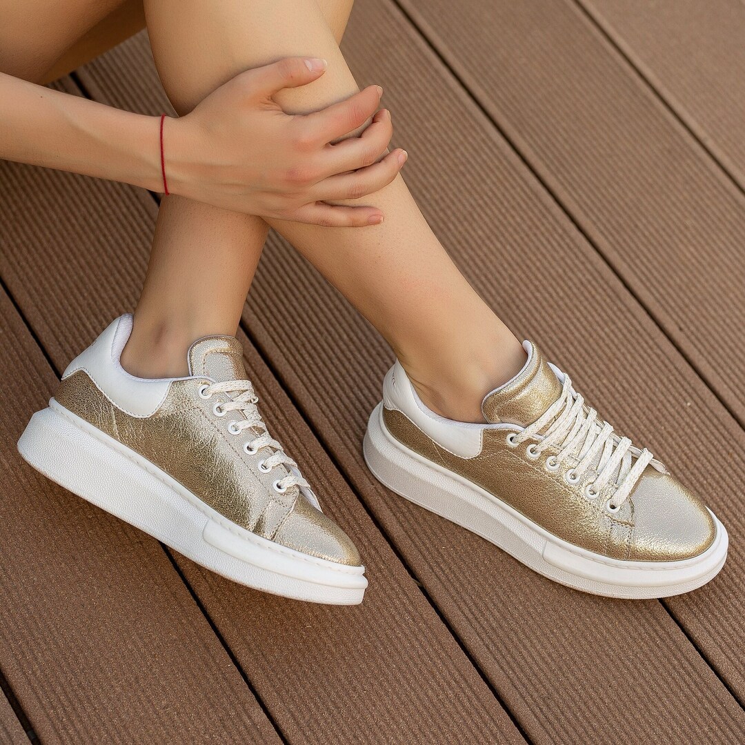 Gold Colour Shoes, Geniune Leather Shoes, Shine Leather, Special Shoes ...