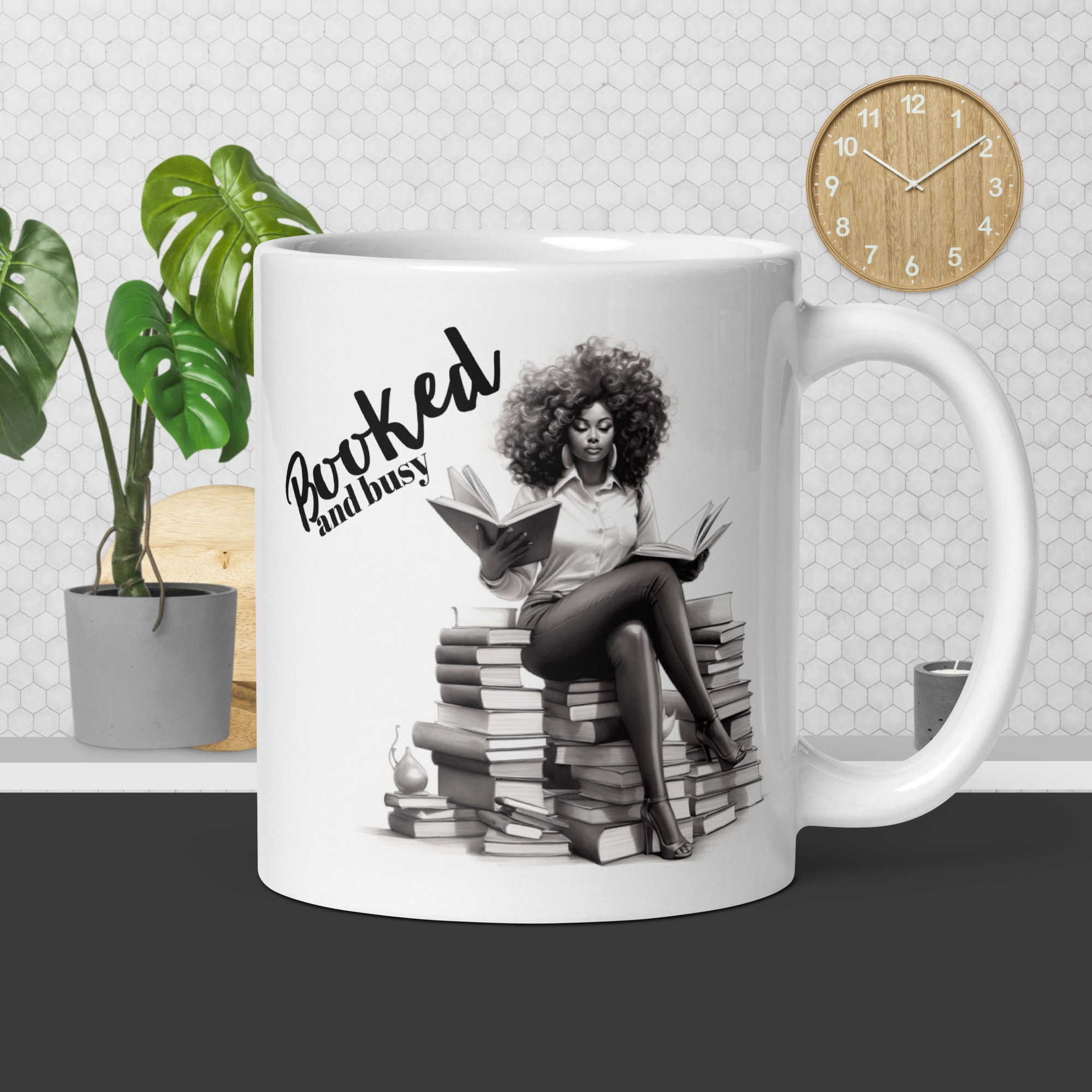 BOOKED AND BUSY- Black Girl Magic- Ceramic Glossy 110z Coffee Mug - Etsy