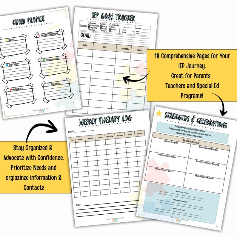 IEP Toolkit Printable: Autism Parent Planner & Goal Tracker (PDF) - Etsy