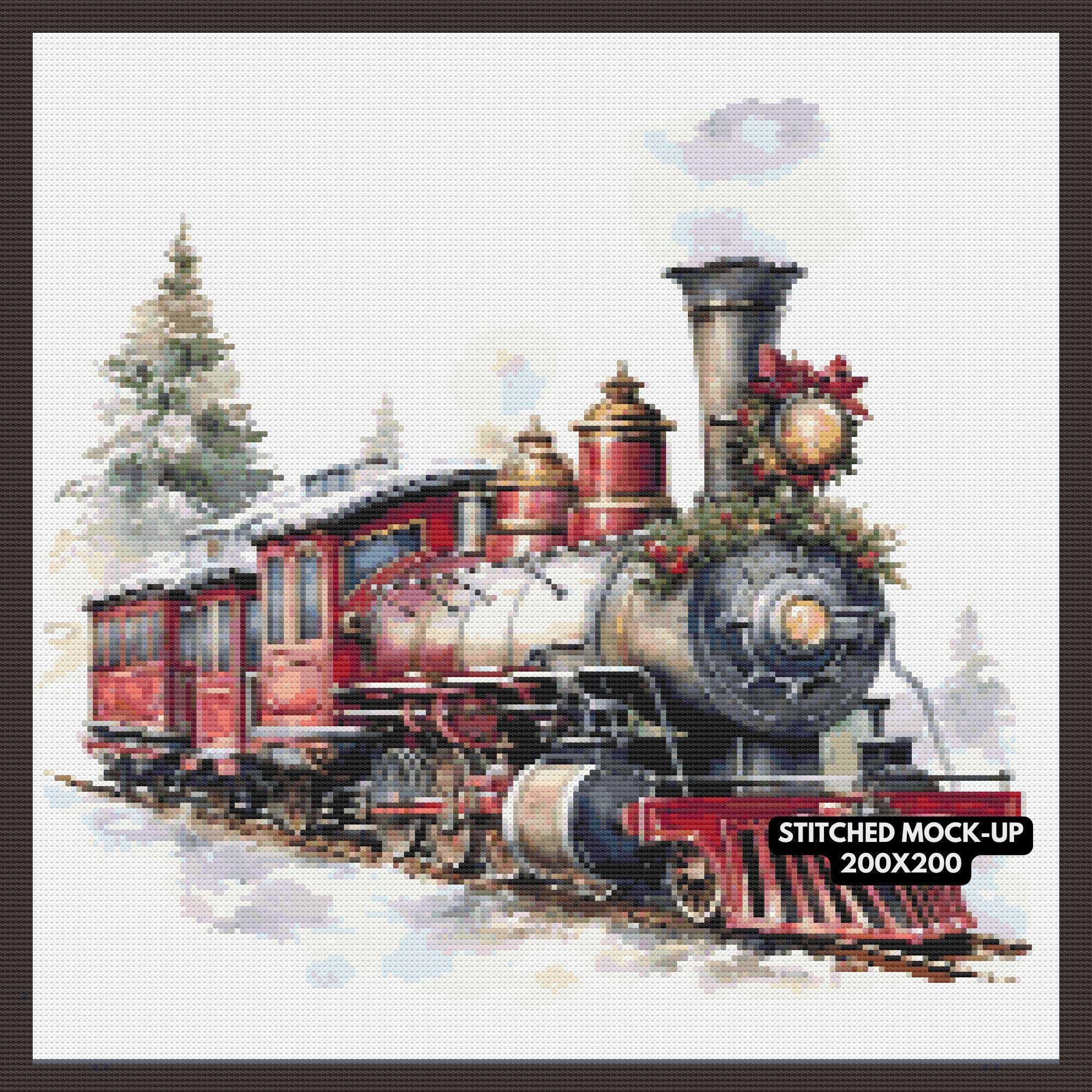 Christmas Steam Train 01 Cross Stitch Patterns - Downloadable PDF ...