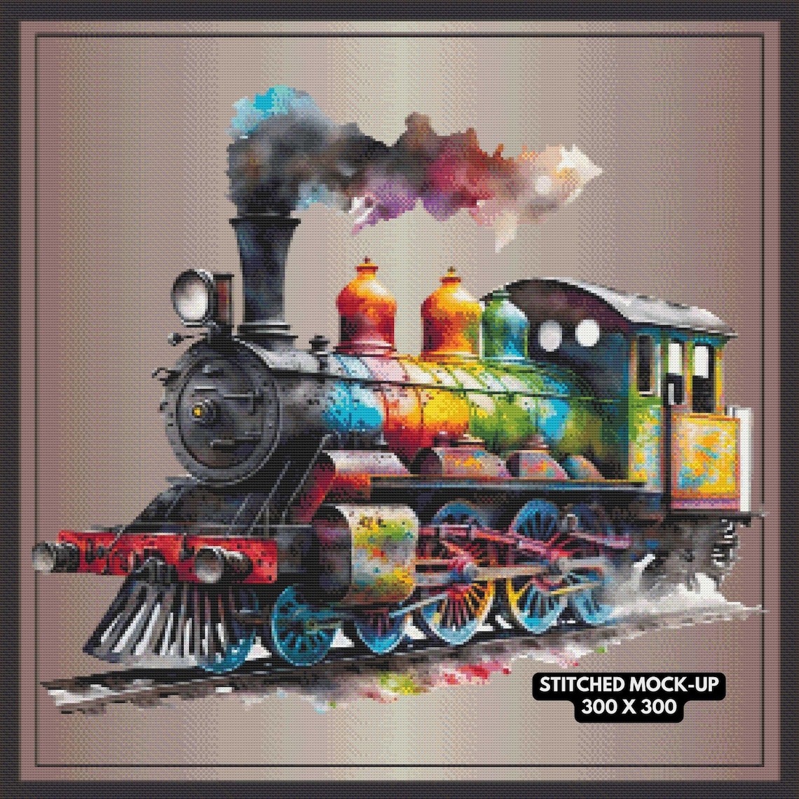 Steam Train 01 one Track Mind Cross Stitch Patterns Downloadable PDF ...