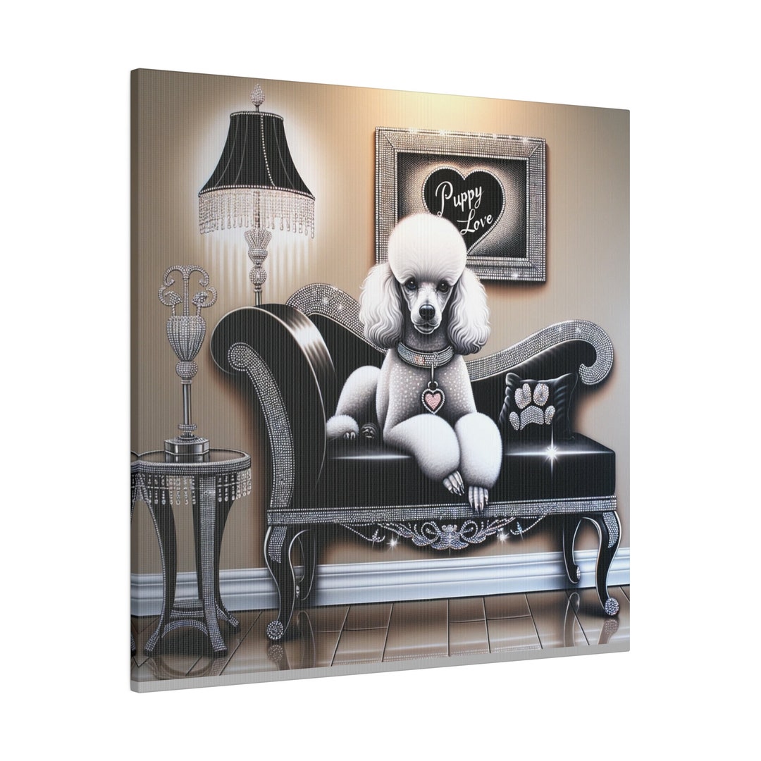 Poodle Wall Decor Poode Wall Art Poodle Canvas Print Elegant Dog Art ...
