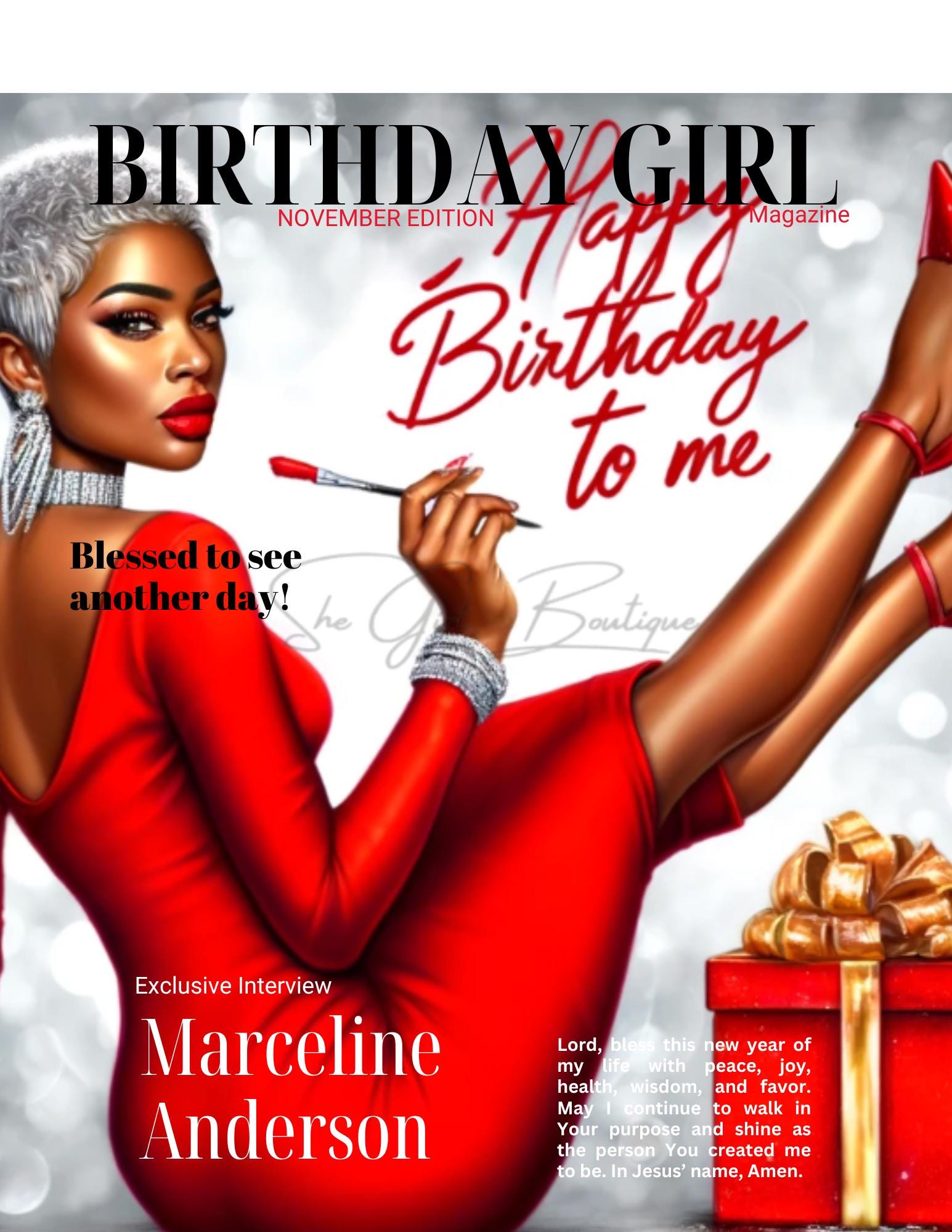 Magazine Birthday Cover Bundle - Birthday PNG - Birthday Template ...