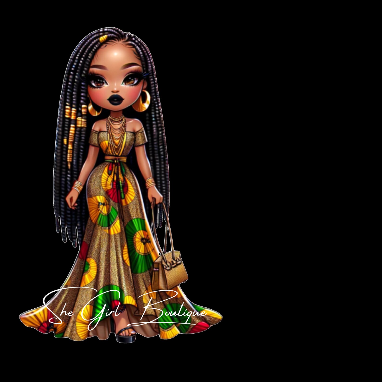 African Chibi, Black History Chibi, Reggae Chibi, Black Girl Chibi ...