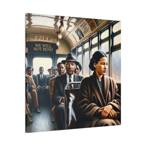 African American Bus Boycott Poster, Black History Art Print, 1950's ...