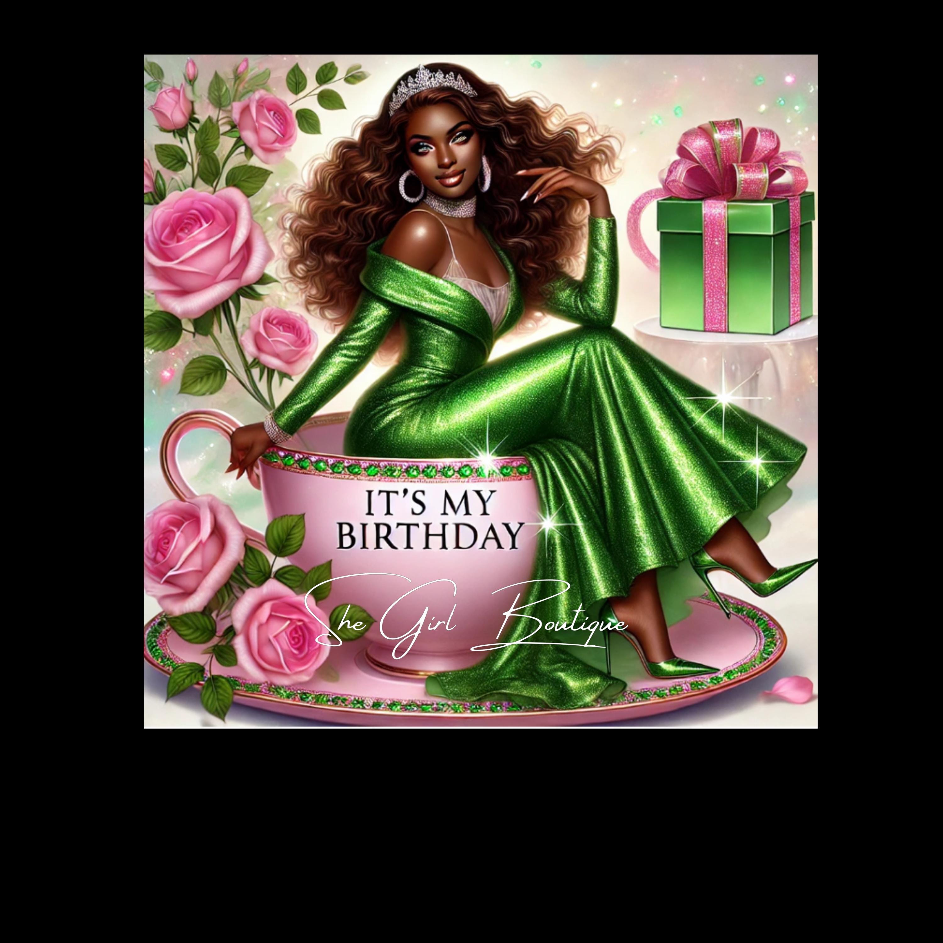 Happy Birthday to Pink and Green - Birthday SVG - Birthday Template ...