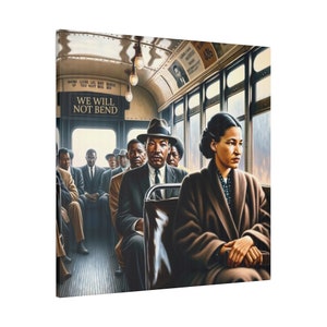 African American Bus Boycott Poster, Black History Art Print, 1950's ...
