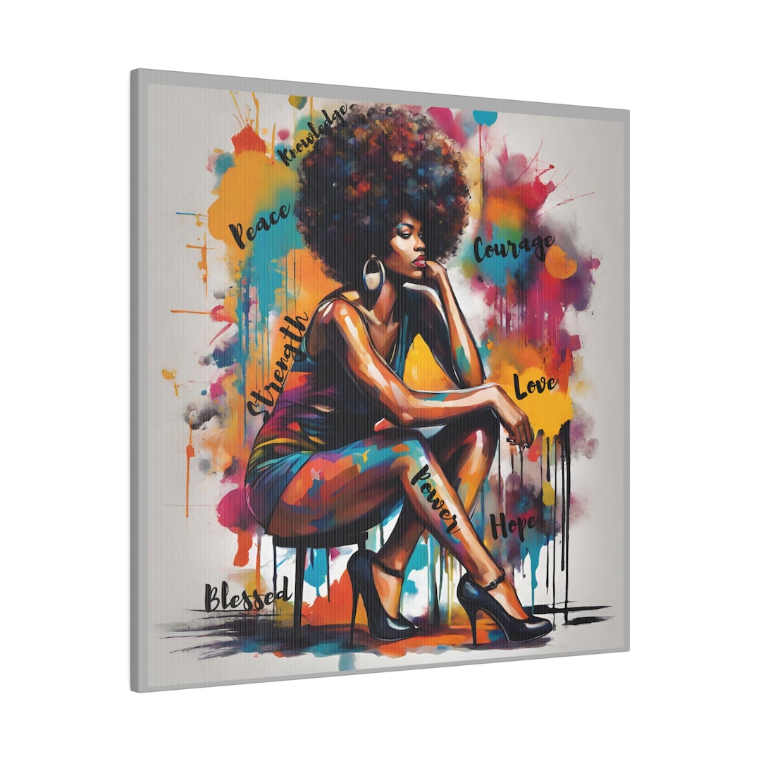 Abstract Graffiti Afro Design | African American Artwork | African ...