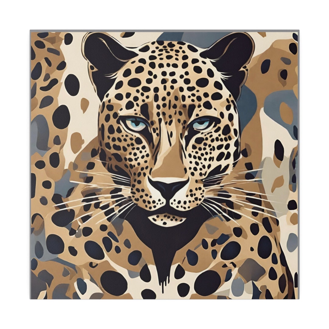 Abstract Leopard Blue Eyes | Leopard Artwork | Leopard Print | Colorful ...