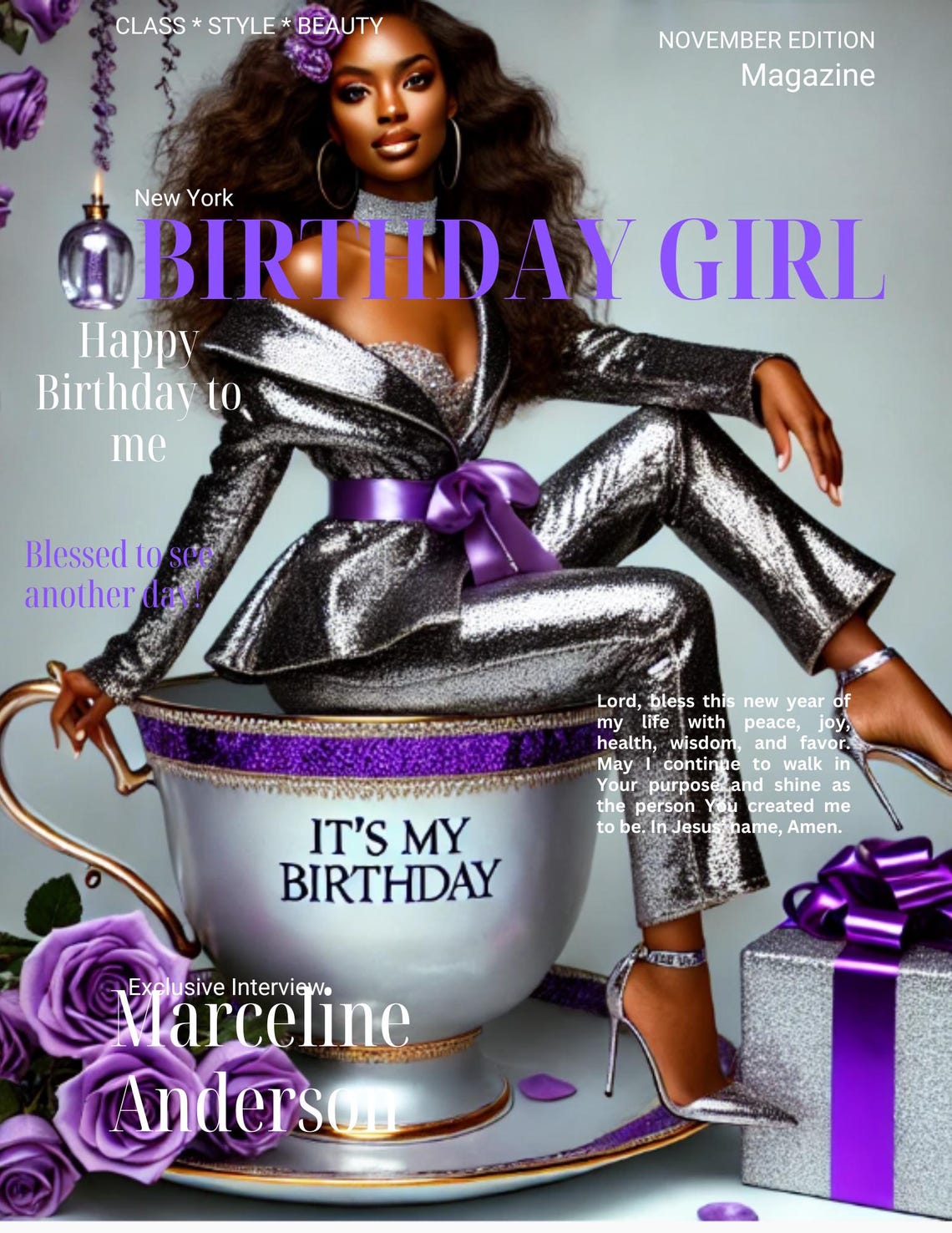 Magazine Birthday Cover Bundle - Birthday PNG - Birthday Template ...