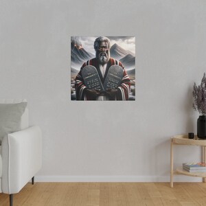 Ten Commandments W/black Moses Artwork | Ten Commandments Artwork | Ten ...