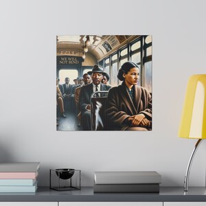 African American Bus Boycott Poster, Black History Art Print, 1950's ...