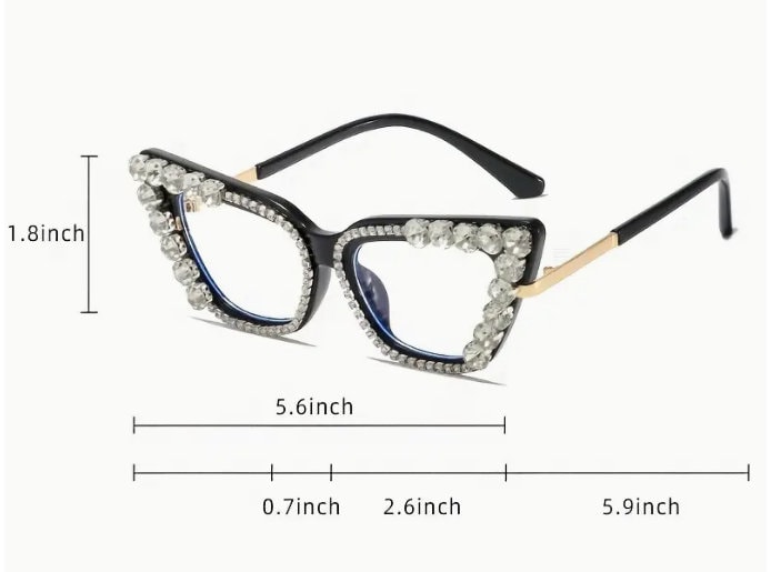 Designer Bling Cat Eye Optical Frames - Etsy