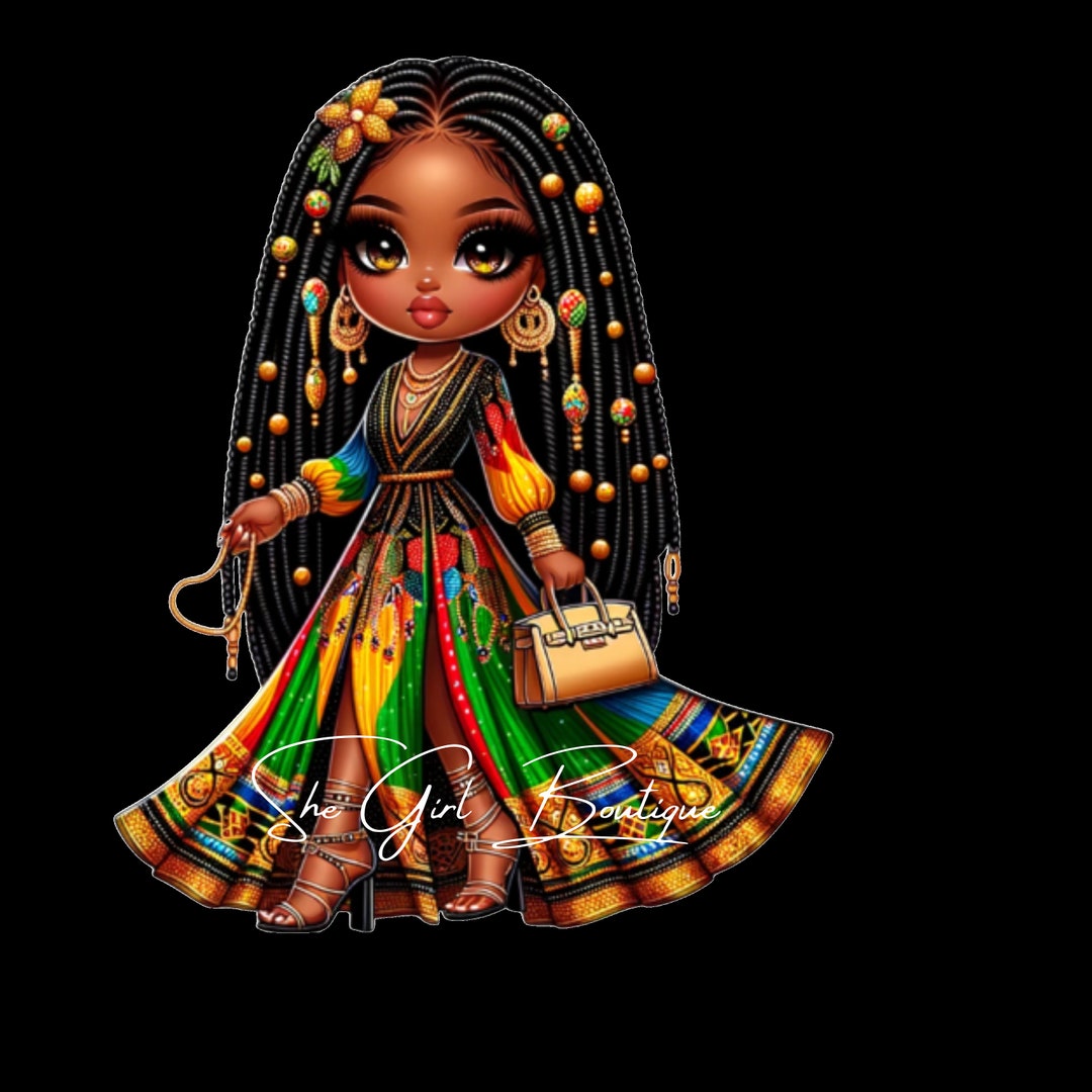 African Chibi, Black History Chibi, Reggae Chibi, Black Girl Chibi ...
