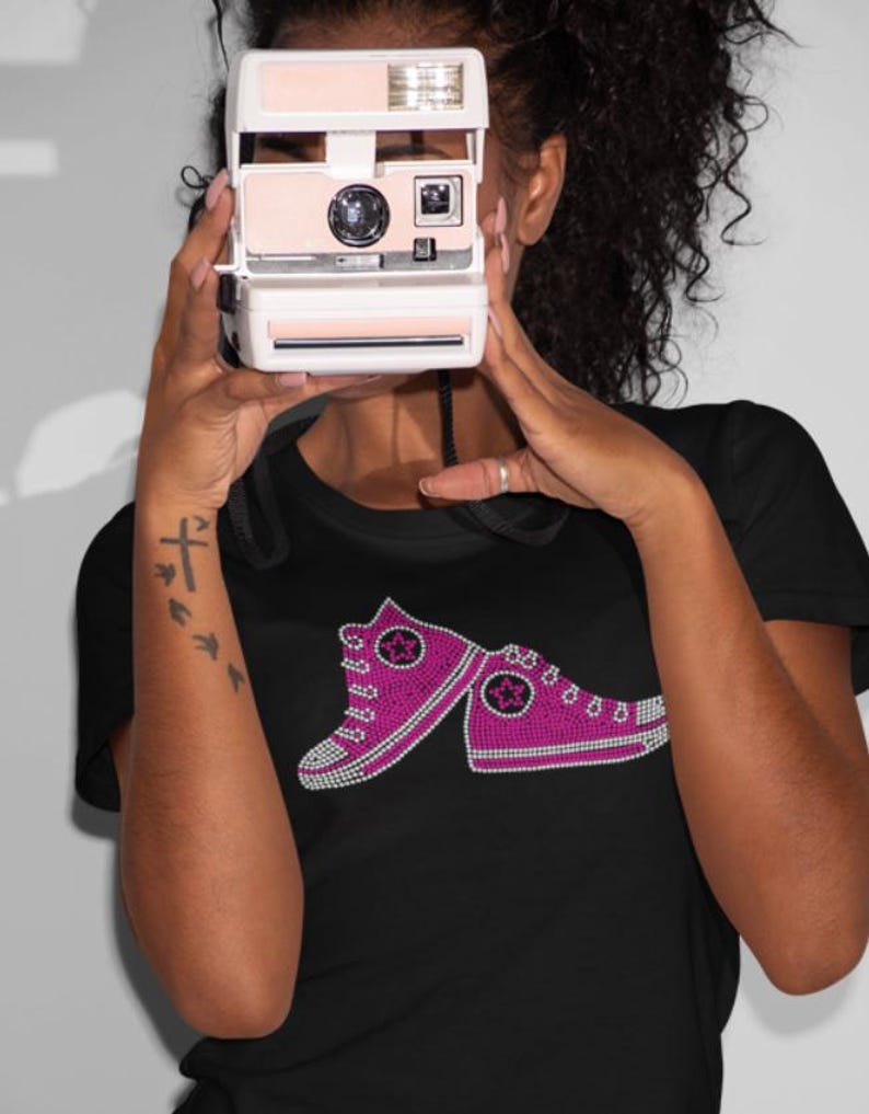 Rhinestone Chucks (high Tops) SVG Template, Chucks Rhinestone Digital ...