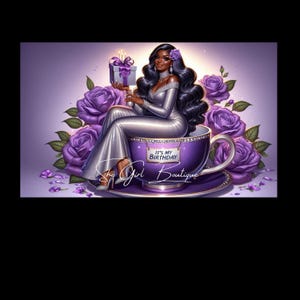 Happy Birthday Purple - Birthday SVG - Birthday Template - Birthday DTF ...