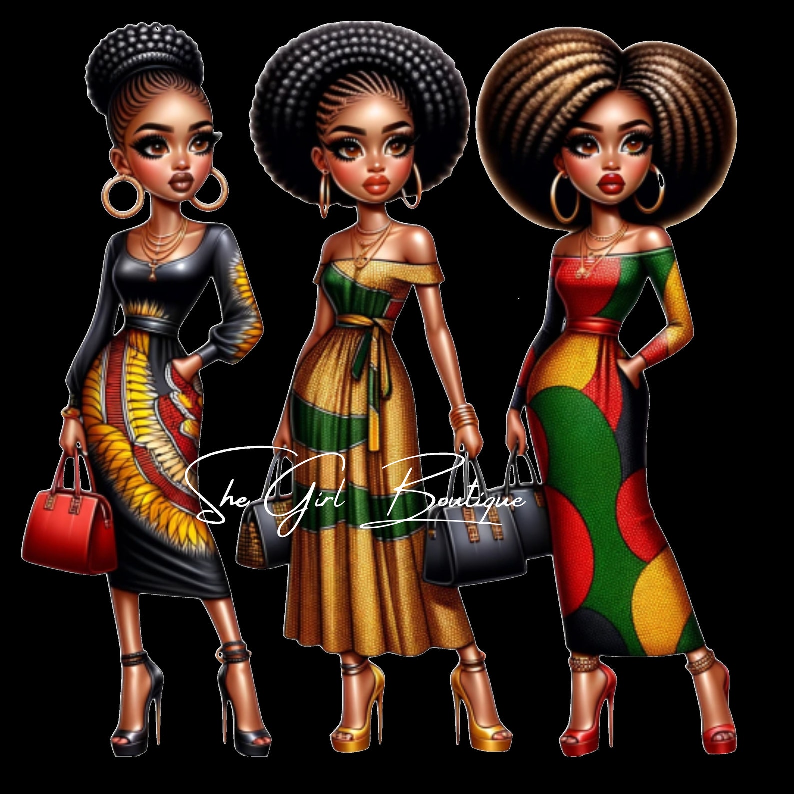 Ai African Print, Black History, Chibi Black History, Chibi Beauties ...