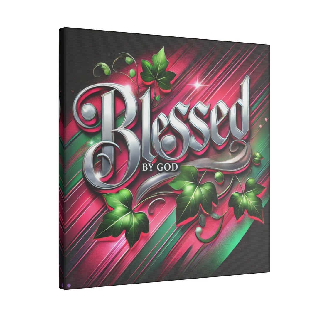 Blessed by God With Ivy Art, Blessed by God Wall Decor, Blessed by God ...