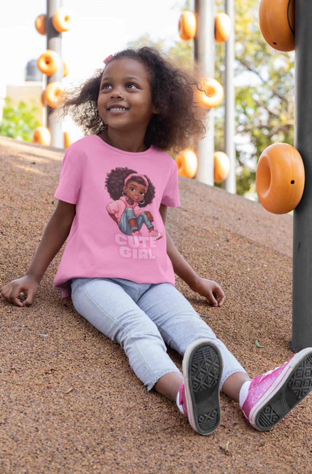 Cute Girl SVG - Cute Girl DTF - Cute Girl - African American Cute Girl ...