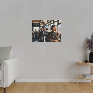 African American Bus Boycott Poster, Black History Art Print, 1950's ...