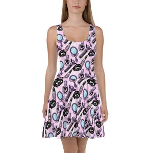 Pastel Goth Dress, Goth Sundress, Summer Dress for Women, Pink Gothic ...
