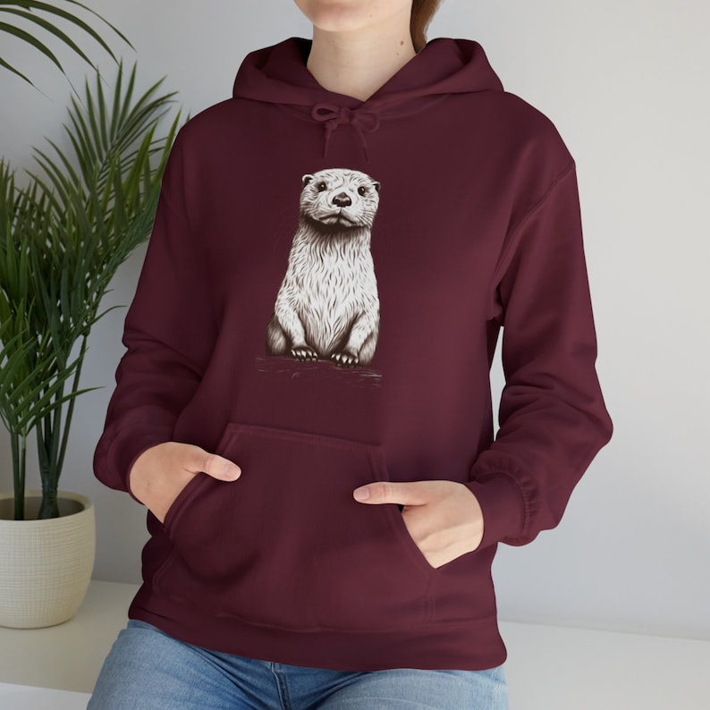Otter Hooded Sweatshirt, Otter Hoodie, Otter Sweatshirt, Otter Shirt ...