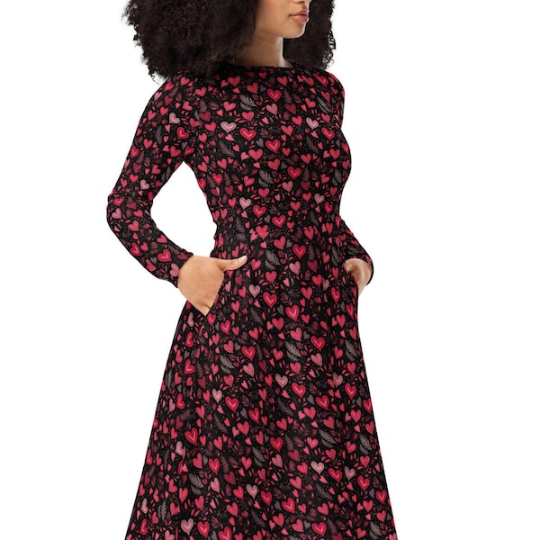 Heart Print Dresses - Etsy