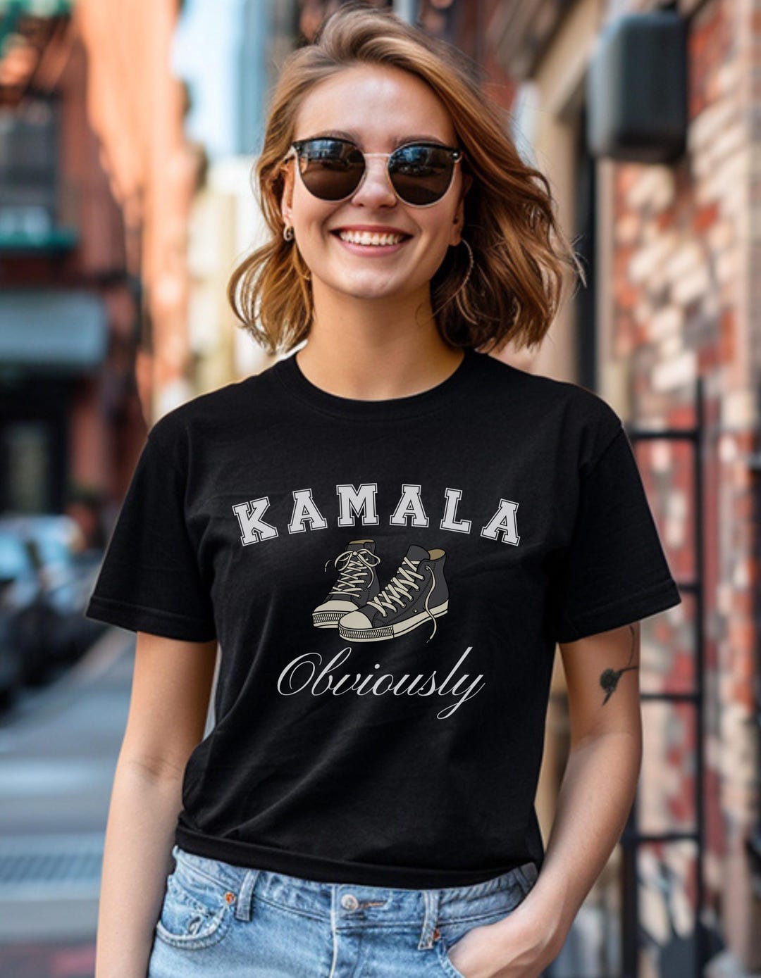 Kamala Obviously, Sneakers Kamala 2024 T-shirt, Political Campaign ...