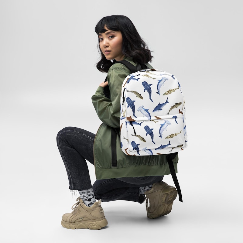 Shark Bookbag - Etsy