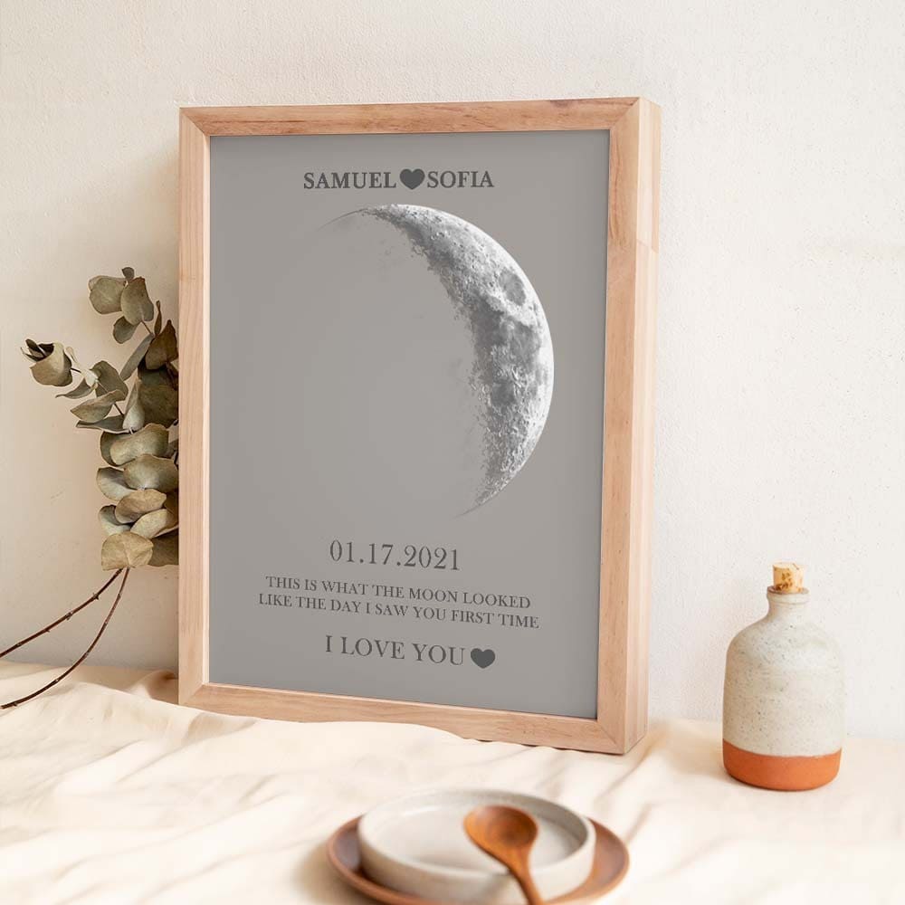 Custom Moon Phase Print, Anniversary Gift, Lunar Art Print ...