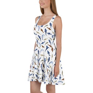 Sharks Skater Dress, Fun Beach Dress for Women, Women's Clothing, Shark ...