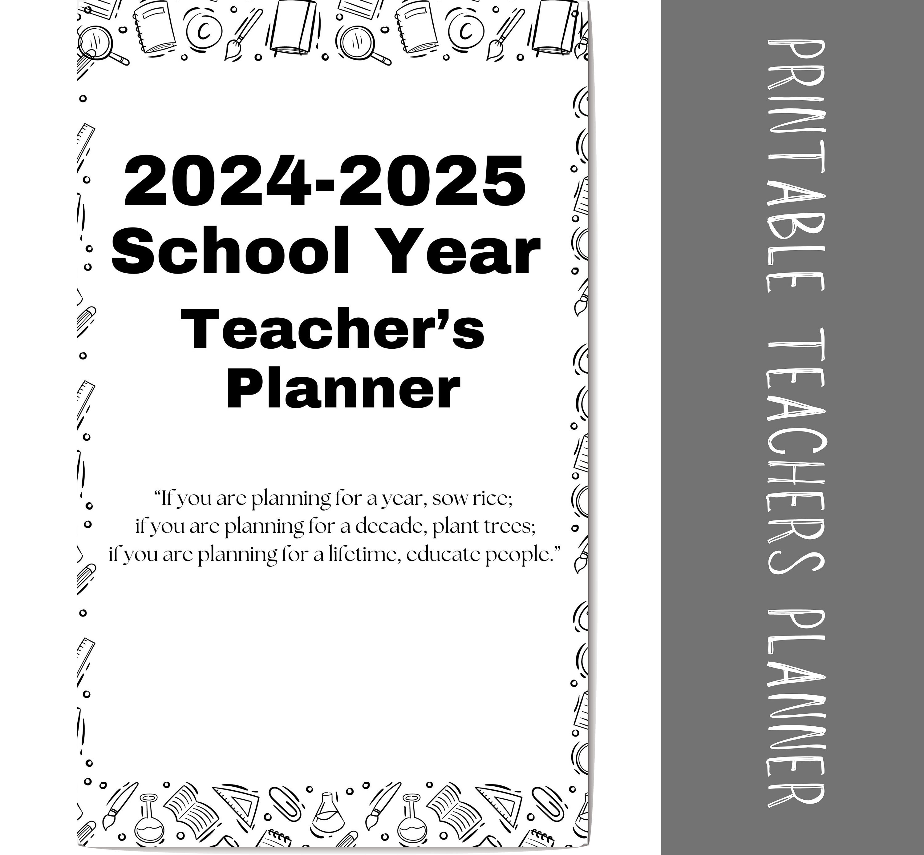 Printable 2024-2025 Teacher Planner, Classroom Worksheets, Instant ...