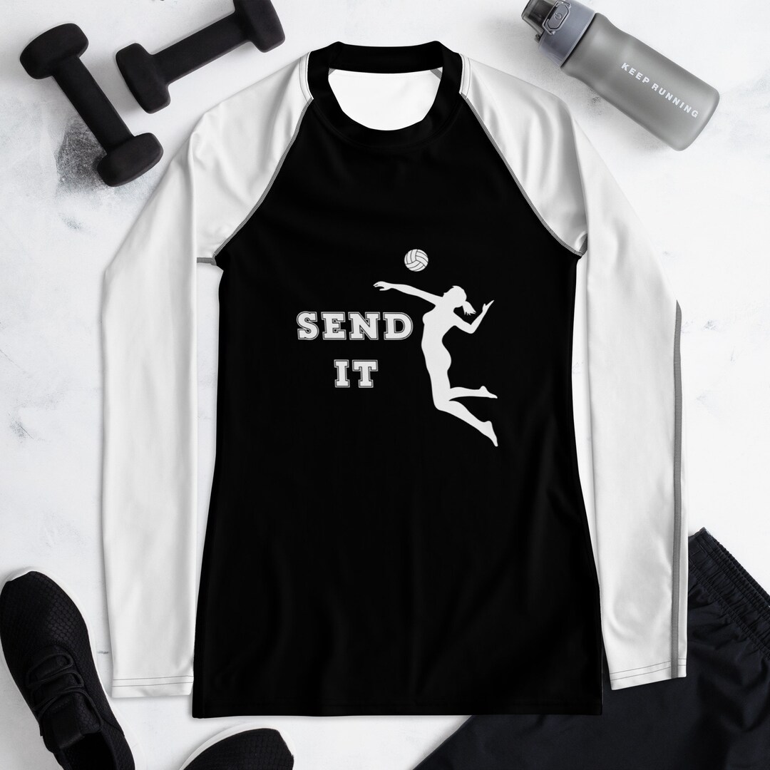 Women's Volleyball Rash Guard, Volleyball Long Sleeve Shirt, Beach ...