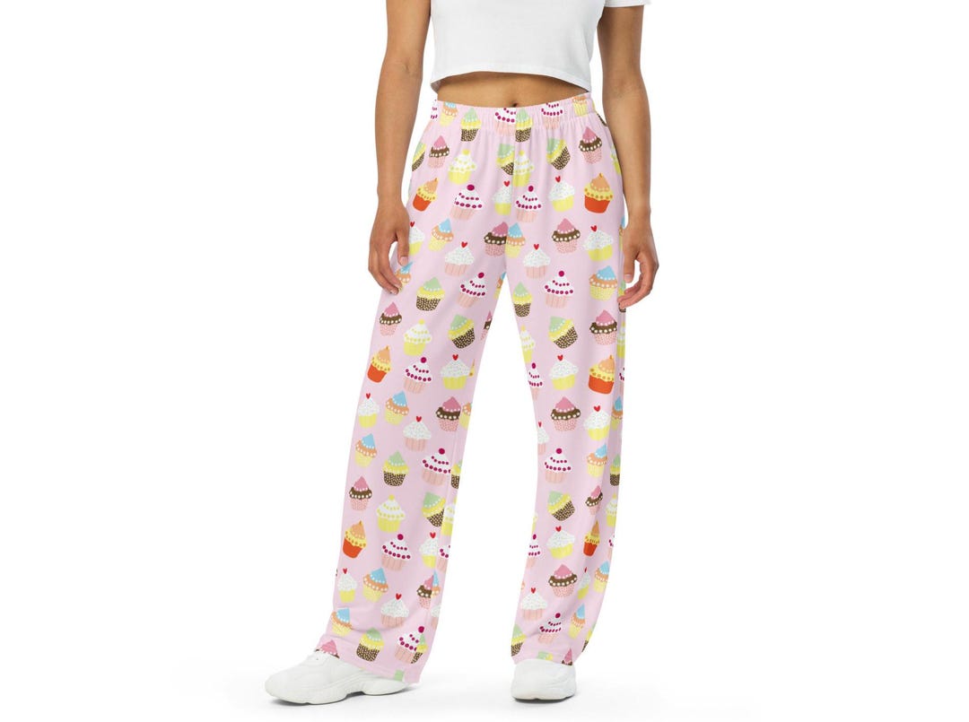 Cupcake Pajama Pants: Pink Women's Lounge Wear - Etsy