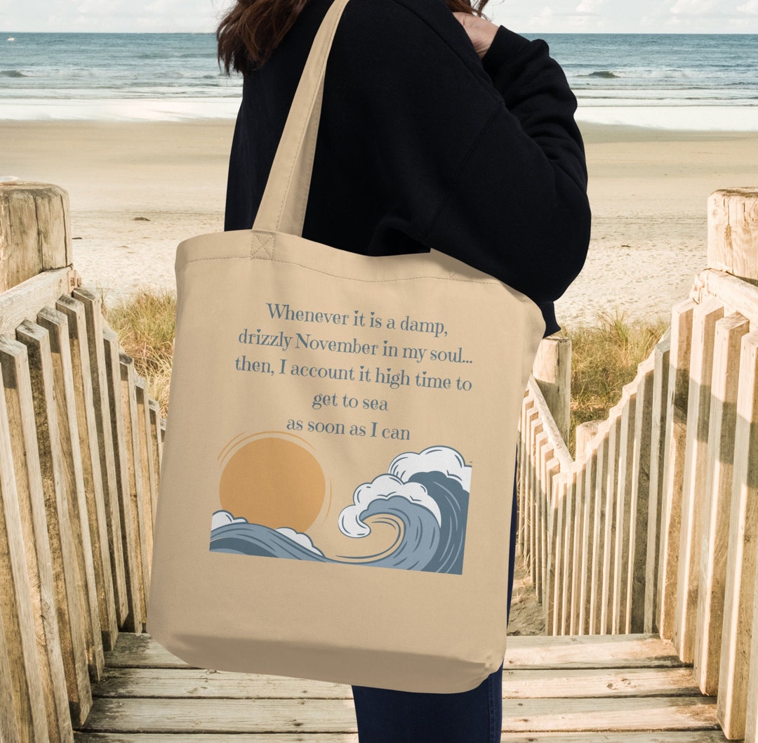 Get to Sea Eco Tote Bag, Beach Bag, Beach Tote Bag, Coastal Life, Beach ...
