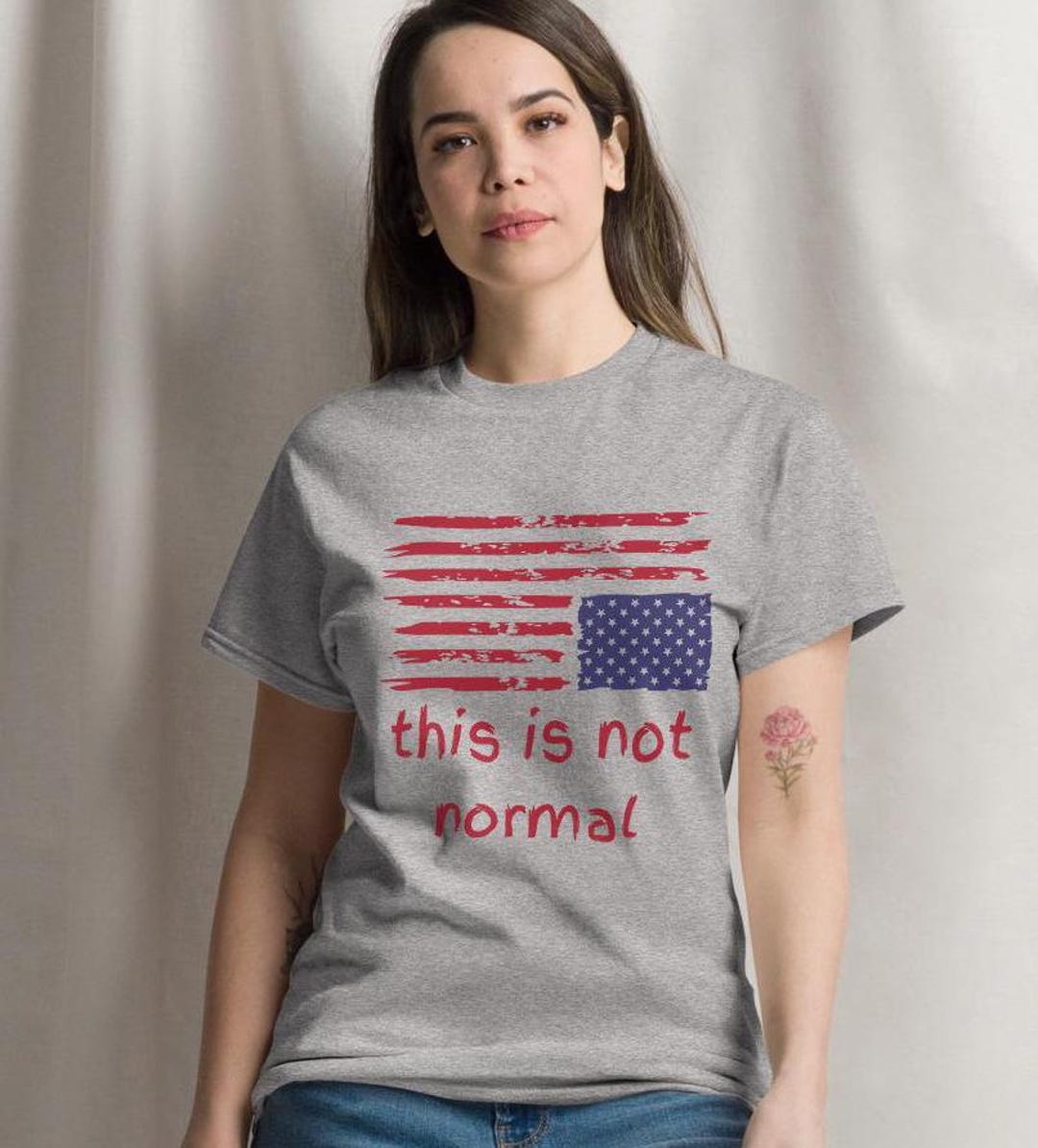 This is Not Normal American Flag T-shirt, American Flag Upside Down Tee ...