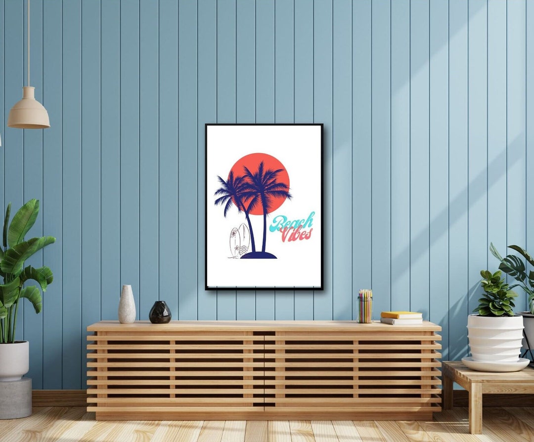 POSTER Beach Vibes Wall Poster, Beach Vibing, Beach Bum, Gift for ...