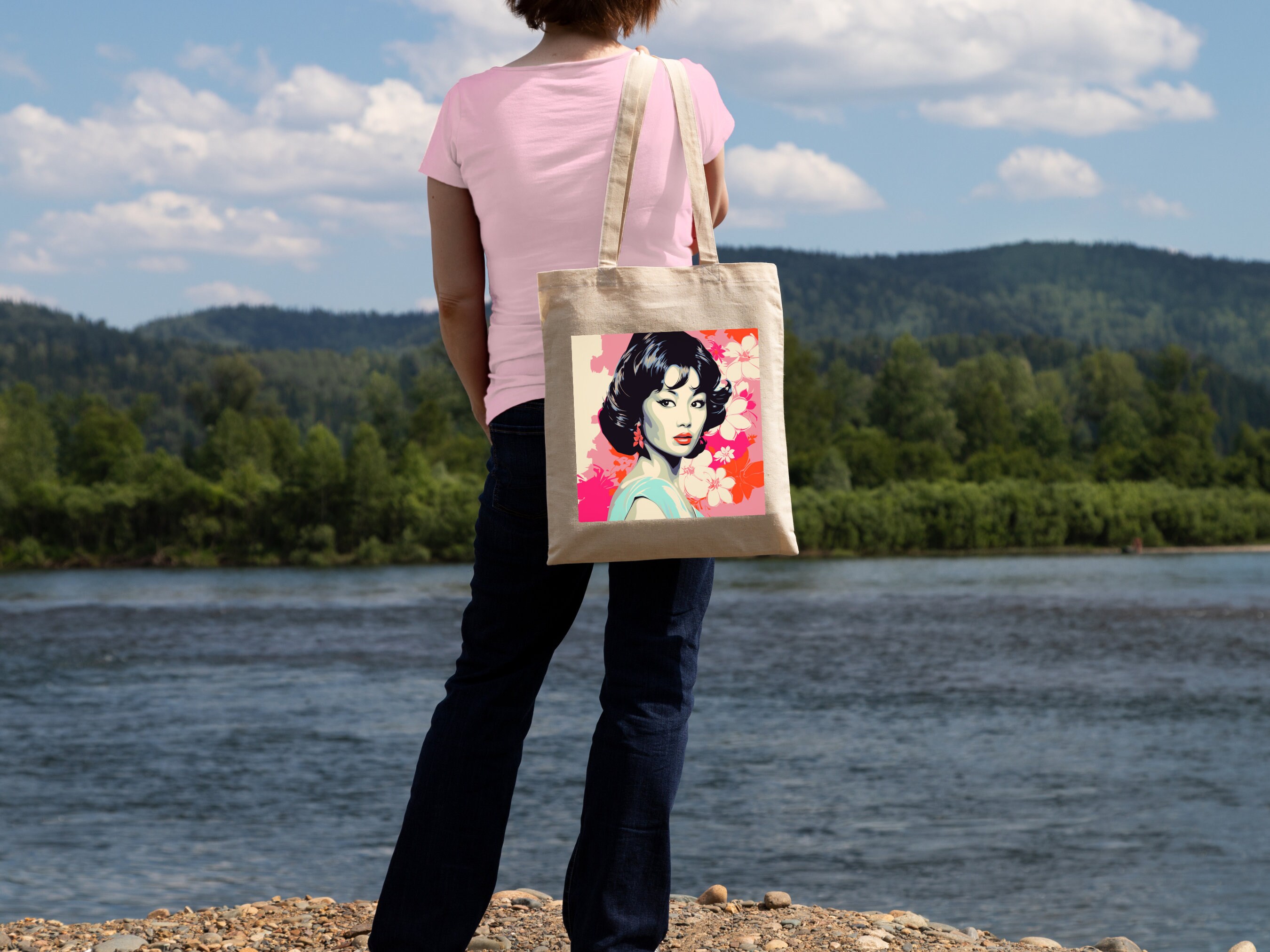 Sassy Woman Canvas Tote Bag, Aesthetics Beach Handbag, Carryall ...