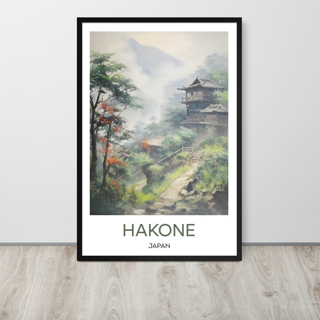 Hakone Art Print, Hakone Watercolor Impressionist Poster, Japan Travel ...