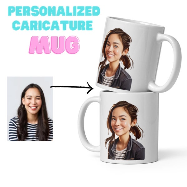 Cartoon Portrait Mug - Etsy