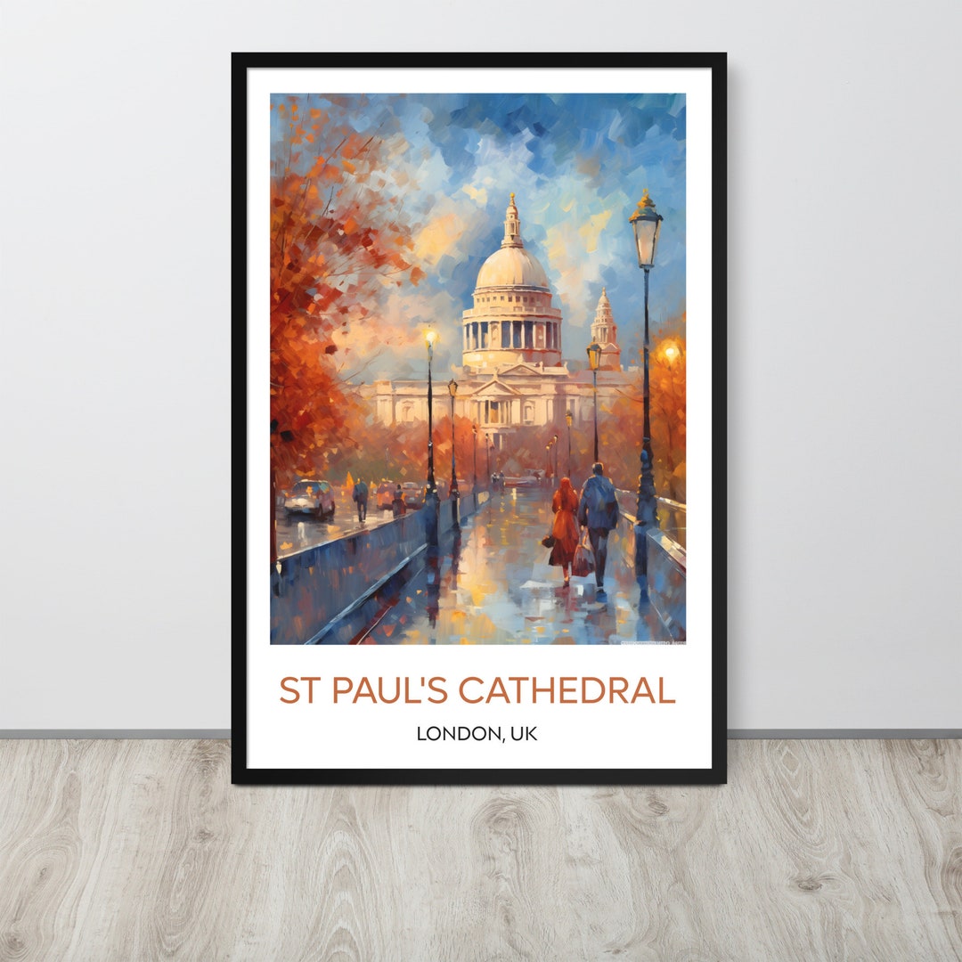 St Paul's Cathedral Watercolor Poster Saint Paul London - Etsy