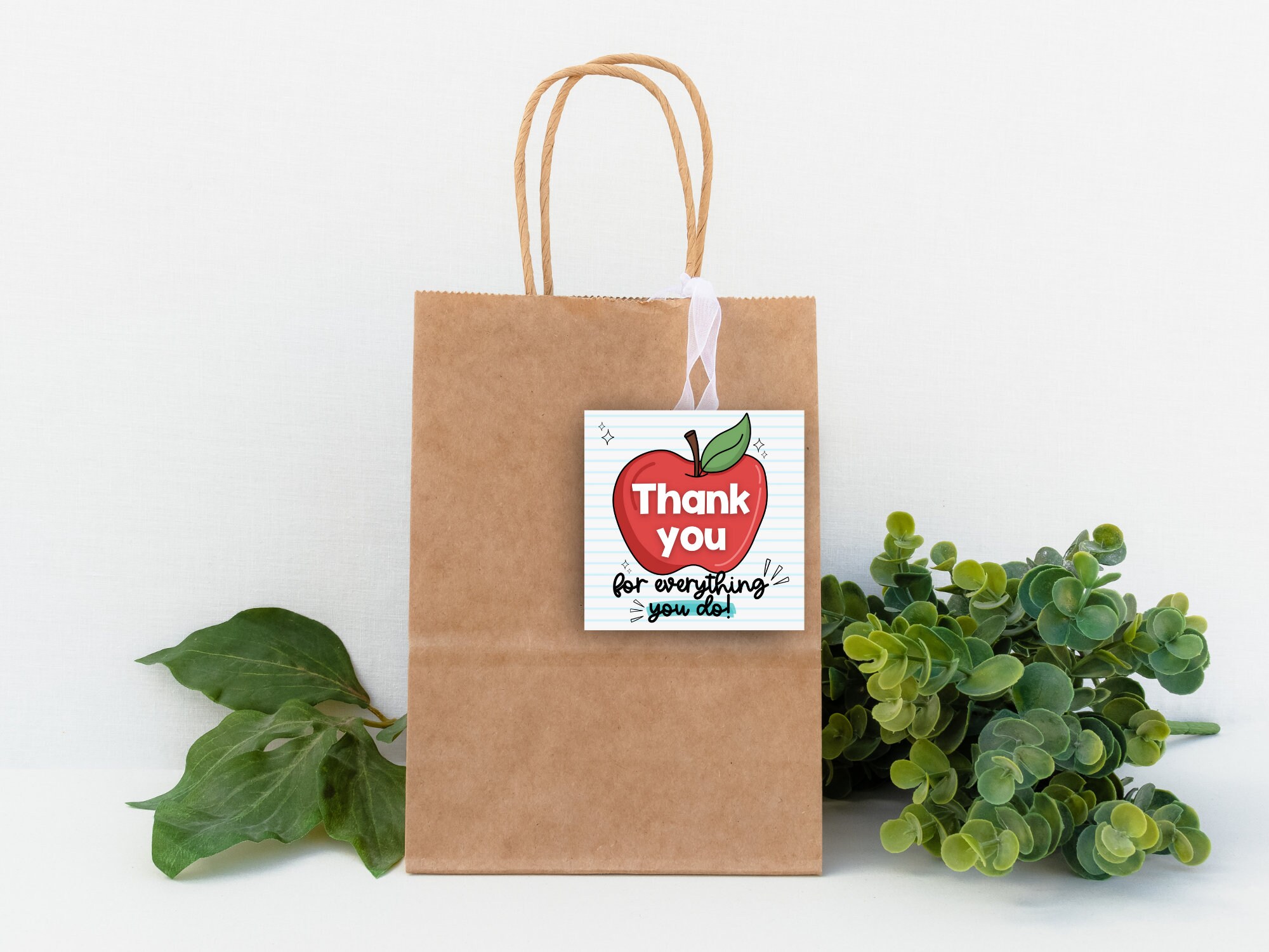 Teacher Appreciation Gift Tags Thank You Tags School Employee ...