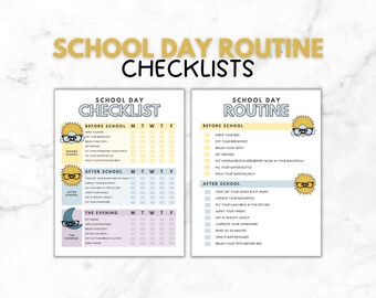 Kids Daily Routine Checklist - Etsy UK
