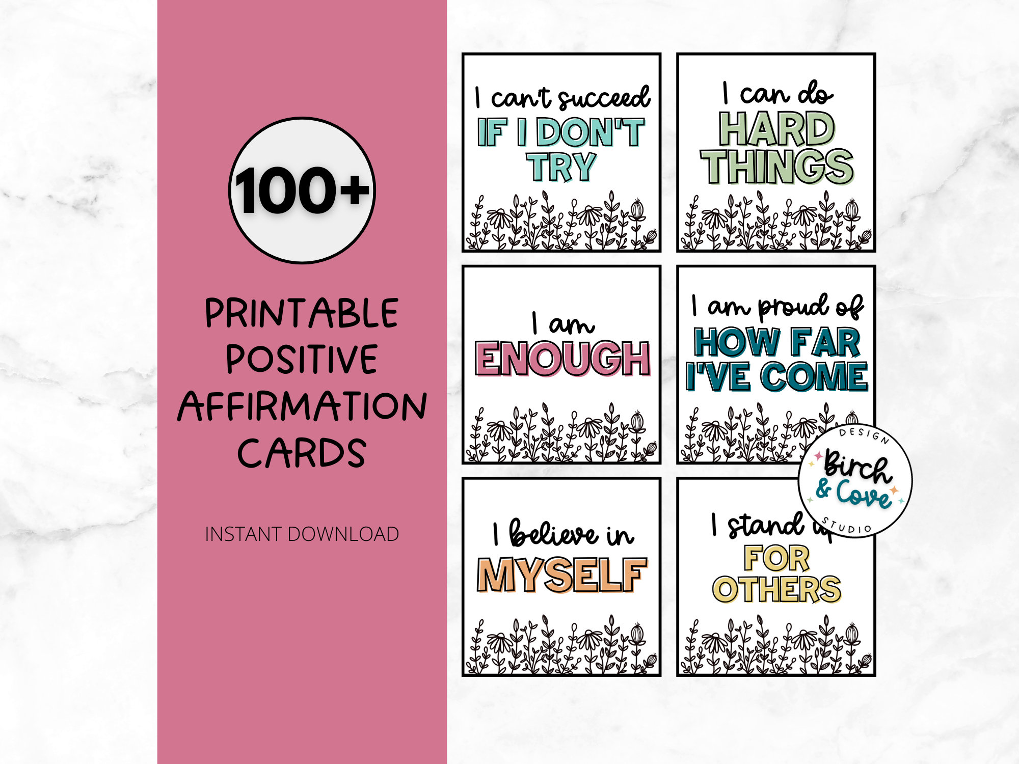 Positive Affirmation Cards for Kids and Adults | Growth-mindset ...