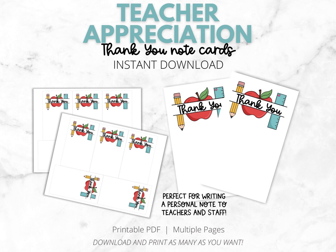 Teacher Appreciation Gift Tags | Thank You Tag | School Employee ...