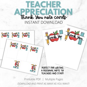 Teacher Appreciation Gift Tags | Thank You Tag | School Employee ...