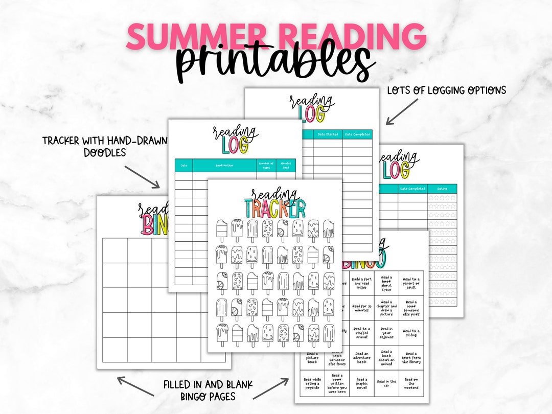 Summer Reading Printables | Reading Logs for Kids | Summer Organization ...