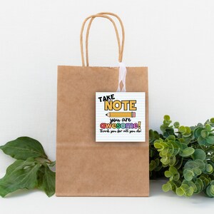 Teacher Appreciation Gift Tags | Thank You Tags | School Employee ...