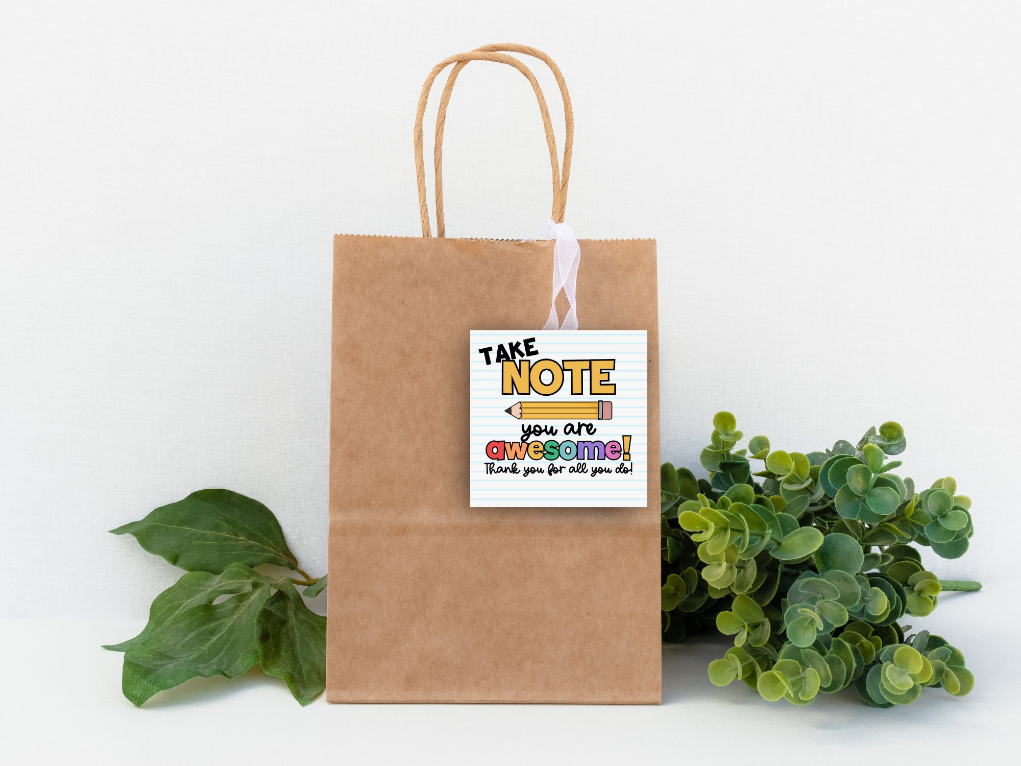 Teacher Appreciation Gift Tags | Thank You Tags | School Employee ...