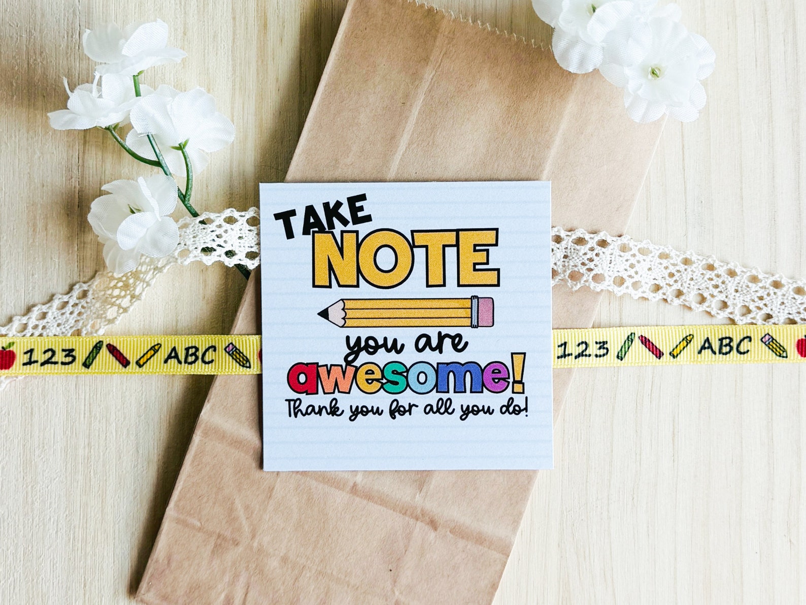 Teacher Appreciation Gift Tags | Thank You Tags | School Employee ...